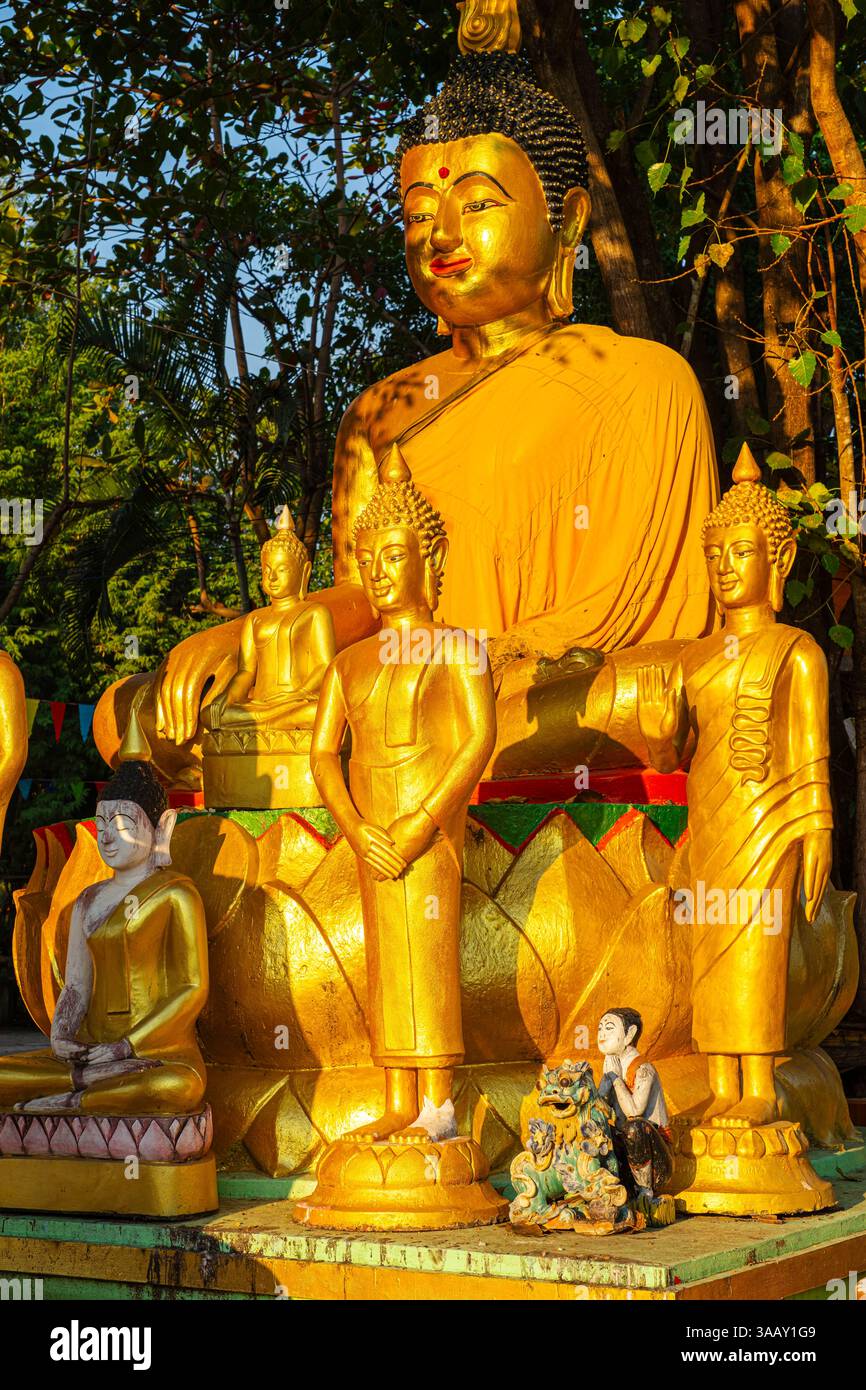 Laos, Champasak province, Champassak village, Vat Nakorn, Buddhic ...