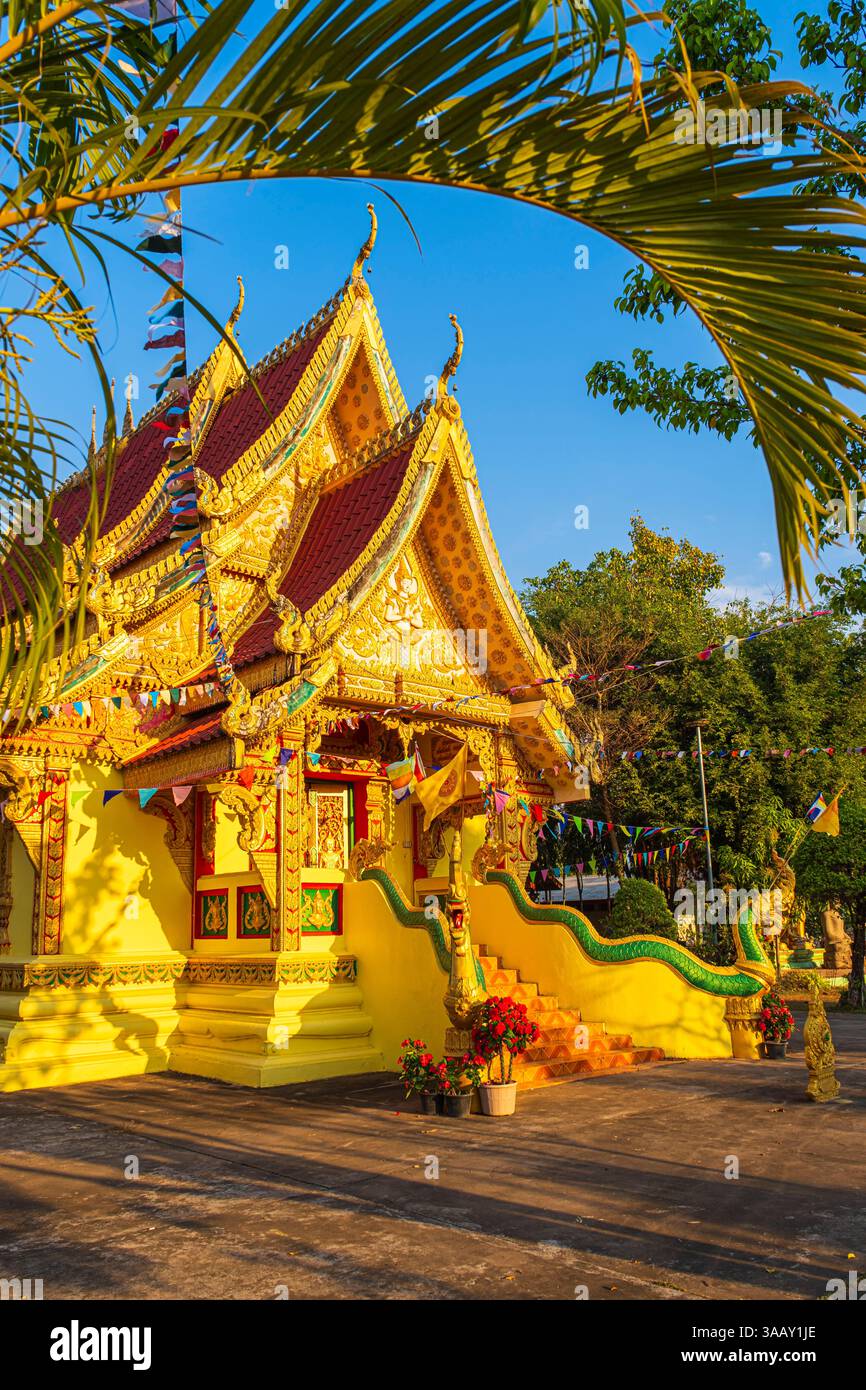 Laos, Champasak province, Champassak village, Vat Nakorn, Buddhic ...