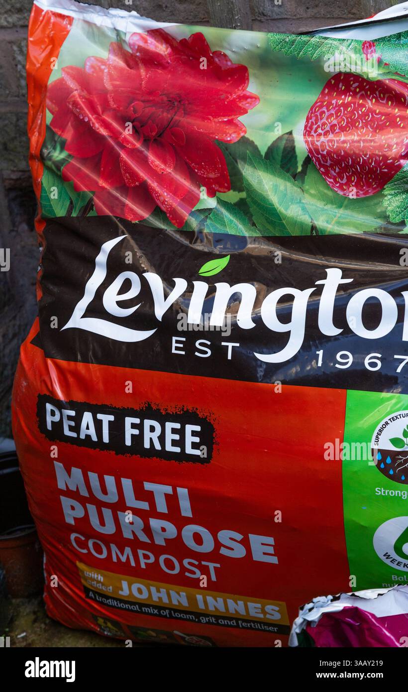 A plastic sack (bagged) of peat free multi purpose compost. Using peat ...