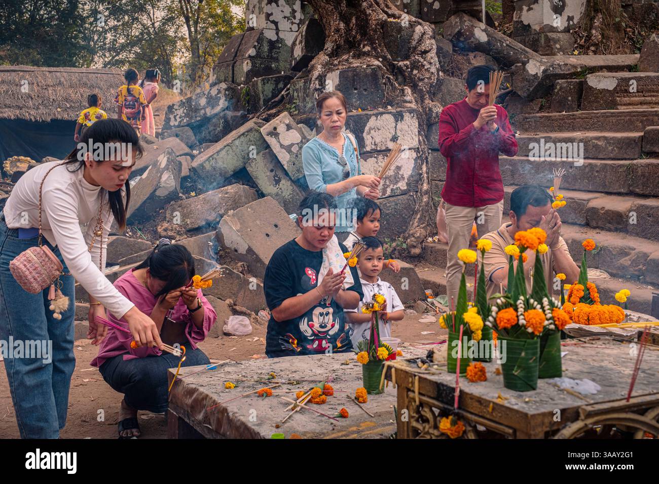 Laos, Champasak province, Champassak village, Vat Phou (or Vat Phu),pre ...