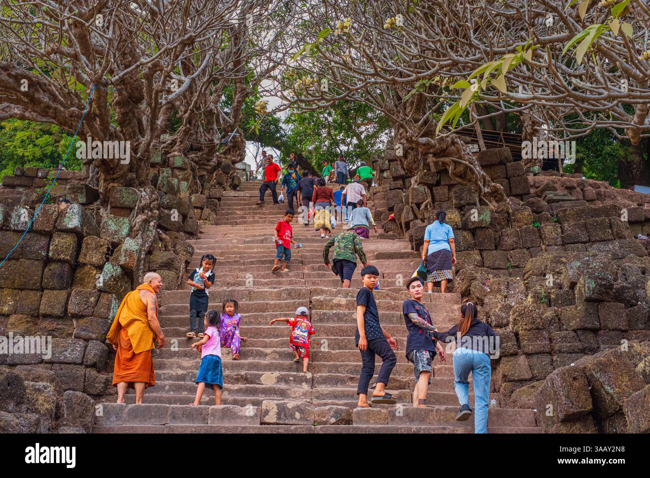 Laos, Champasak province, Champassak village, Vat Phou (or Vat Phu),pre ...