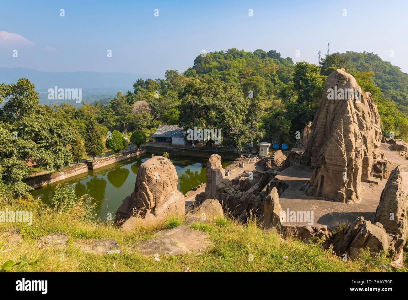 India, Himachal Pradesh, Kangra, Masroor temple or Masroor Rock Cut ...