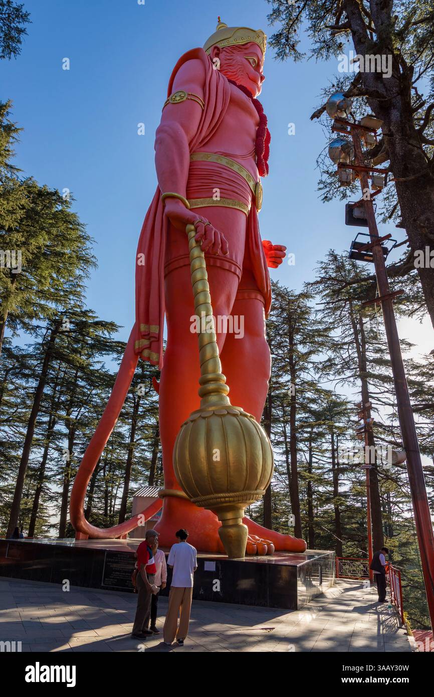 India, Himachal Pradesh, Shimla, Jakhu Temple, ancient Hanuman temple ...