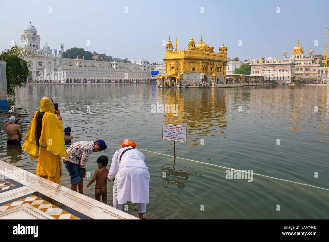 India, Punjab, Amritsar, Golden temple complex, Golden temple ...