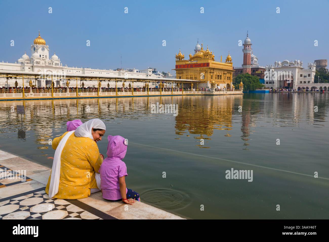 India, Punjab, Amritsar, Golden temple complex, Golden temple ...