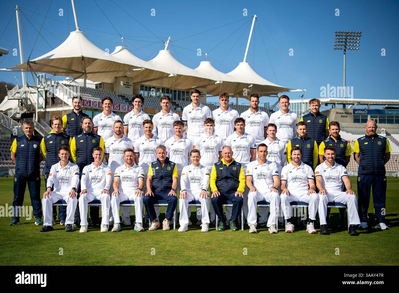 Southampton, UK, 01 April 2025. Hampshire County Championship squad and ...