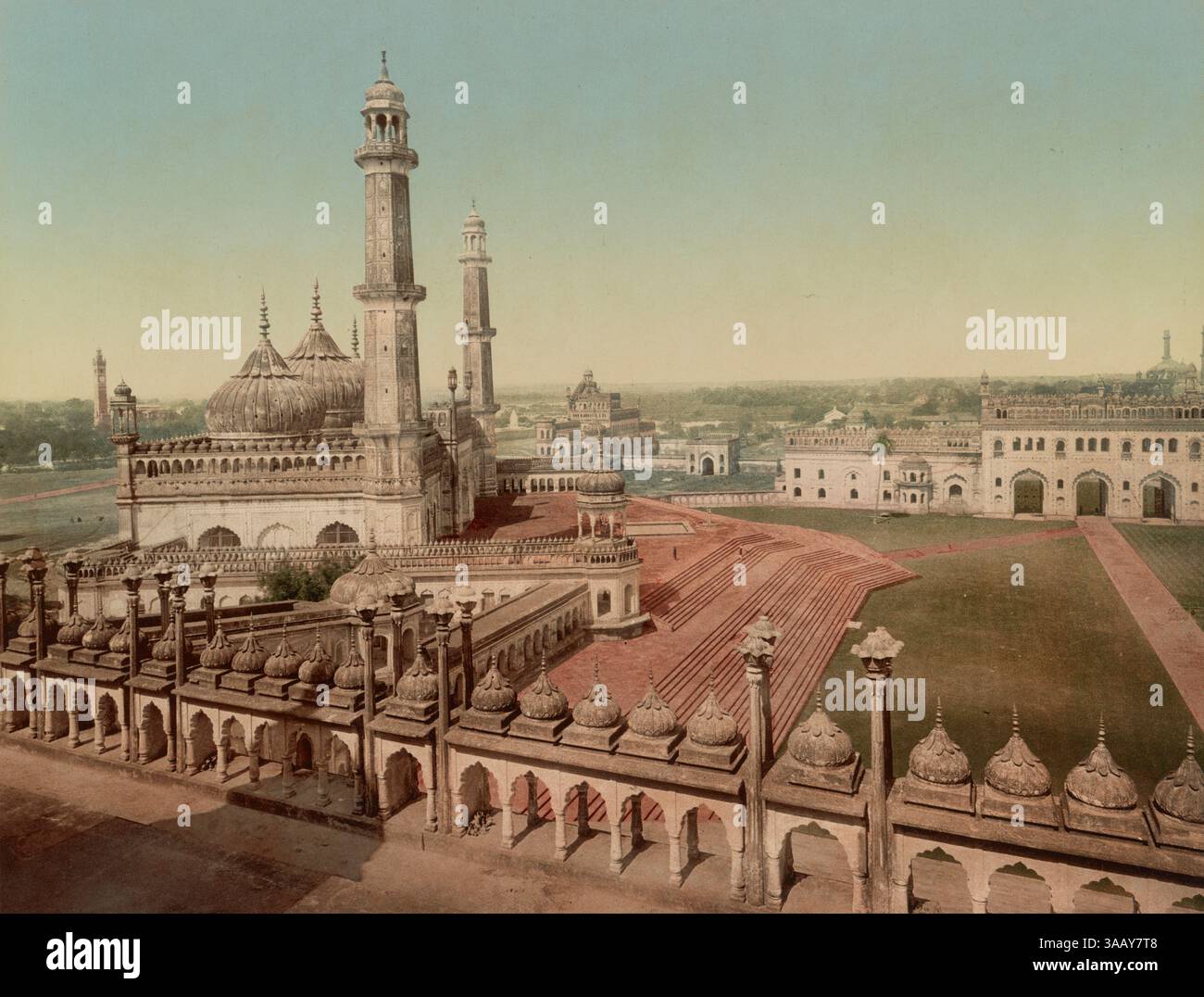 Photochrom print of the Asfi mosque in Lucknow, India Stock Photo - Alamy