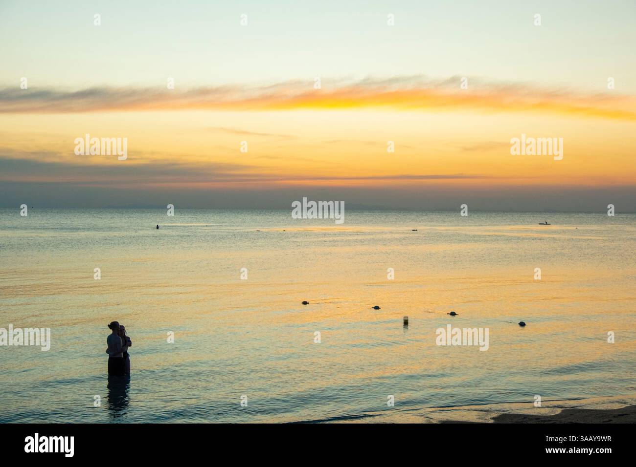 Thailand, Surat Thani province, Koh Pha Ngan island, Haad Rin Nai beach ...