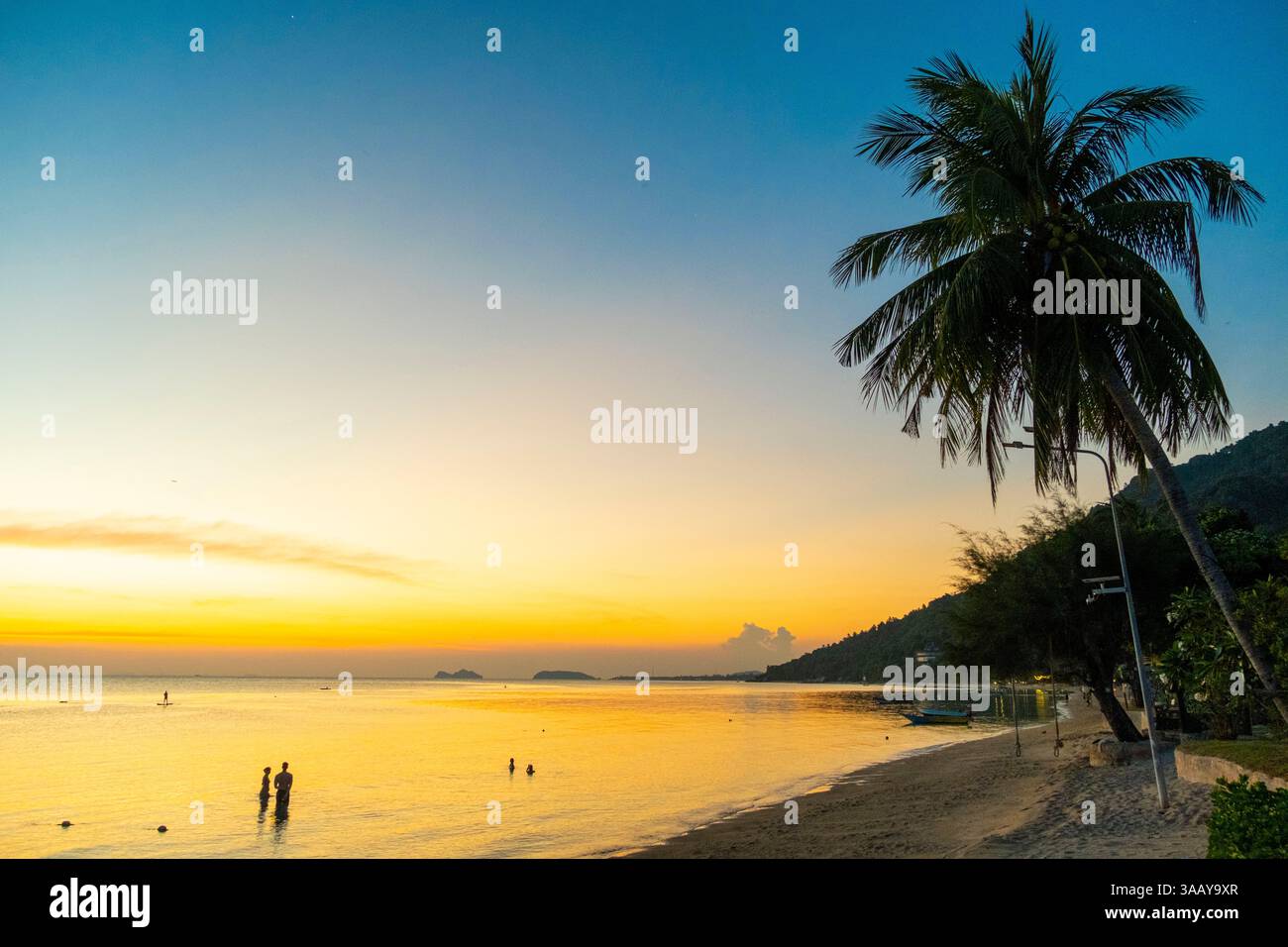 Thailand, Surat Thani province, Koh Pha Ngan island, Haad Rin Nai beach ...