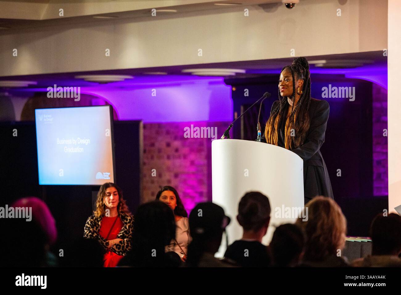 EDITORIAL USE ONLY Clara Amfo at the Kurt Geiger's Business by Design ...