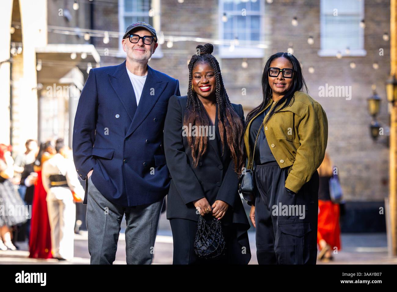 EDITORIAL USE ONLY Clara Amfo (centre), Neil Clifford (left), CEO of ...
