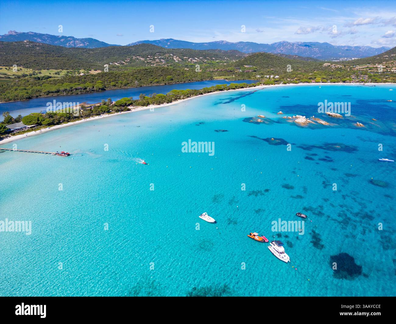 France, Corse du Sud, Porto Vecchio, gulf of Santa Giulia, Santa Giulia ...