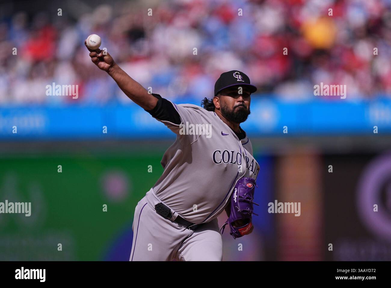 Colorado Rockies pitcher Germán Márquez in action during a baseball ...