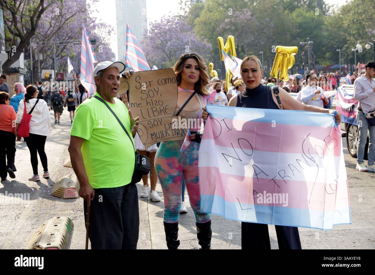 Mexico City, Mexico. 31st Mar, 2025. Members of the transgender ...