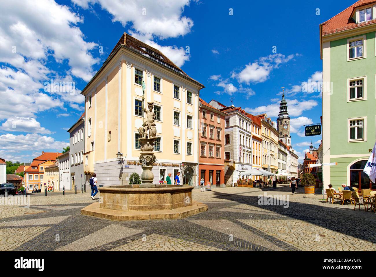 Germany, Saxony, Oberlausitz (Upper Lusatia), Görlitz, Obermarkt square ...