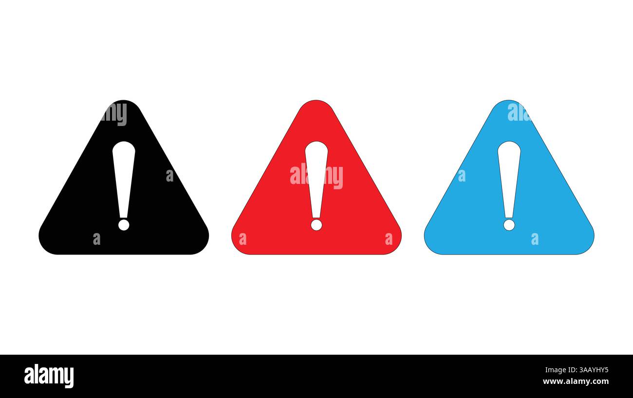 Warning icon vector Stock Vector Images - Alamy