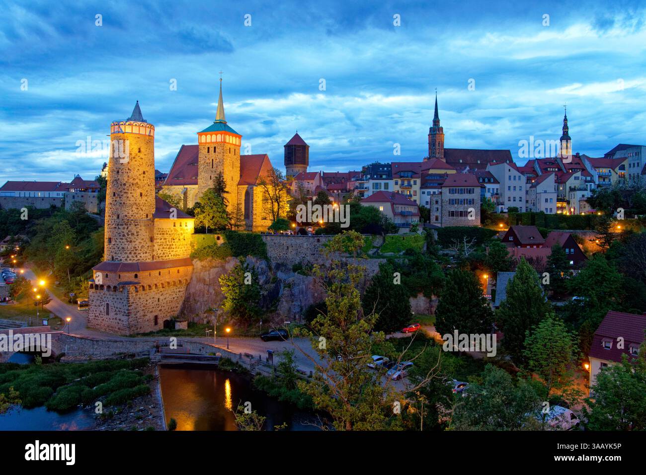 Germany, Saxony, Oberlausitz (Upper Lusatia), View of the historic city ...