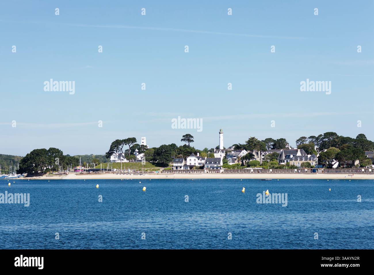 France, Finistere, The Breton Riviera, Bénodet, Trez beach Stock Photo ...