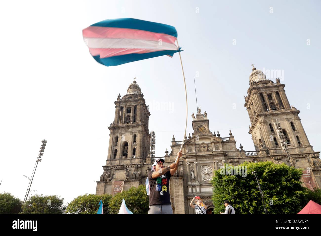 Mexico City, Mexico. 31st Mar, 2025. A member of the transgender ...