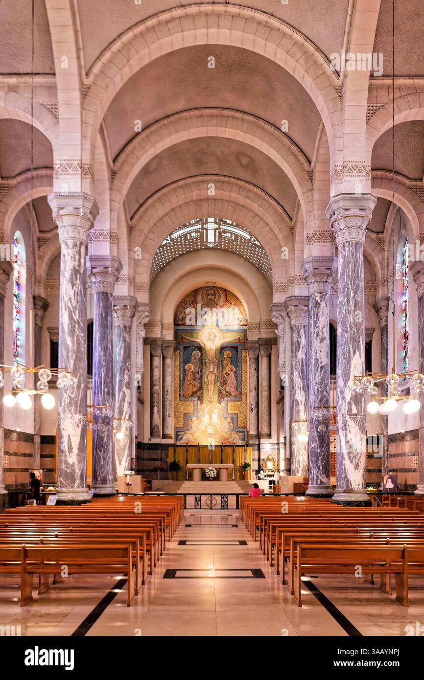 France, Haute Savoie, Annecy, interior of the Basilica of the ...