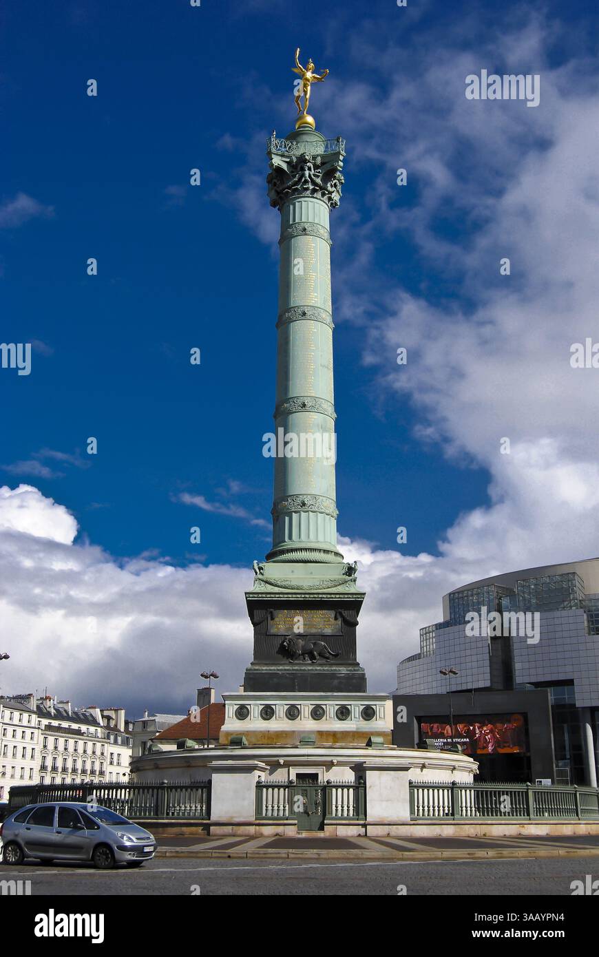 Paris, France – April 21, 2012. The July Column (Colonne de Juillet) in ...