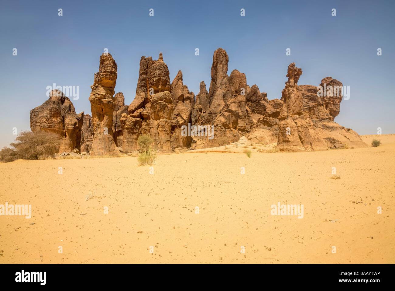 Chad, south of the Sahara desert, Ennedi massif classified as UNESCO ...