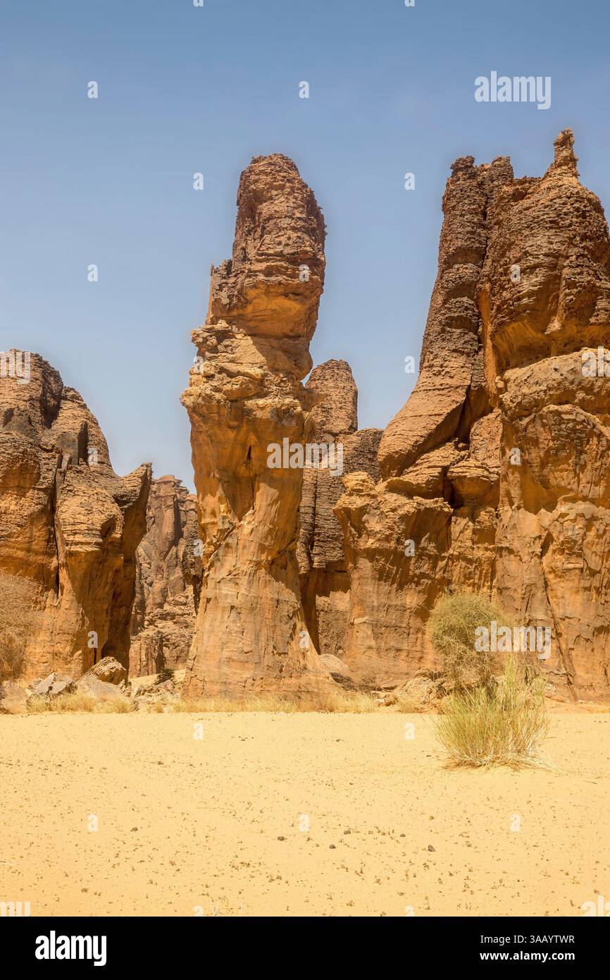 Chad, south of the Sahara desert, Ennedi massif classified as UNESCO ...