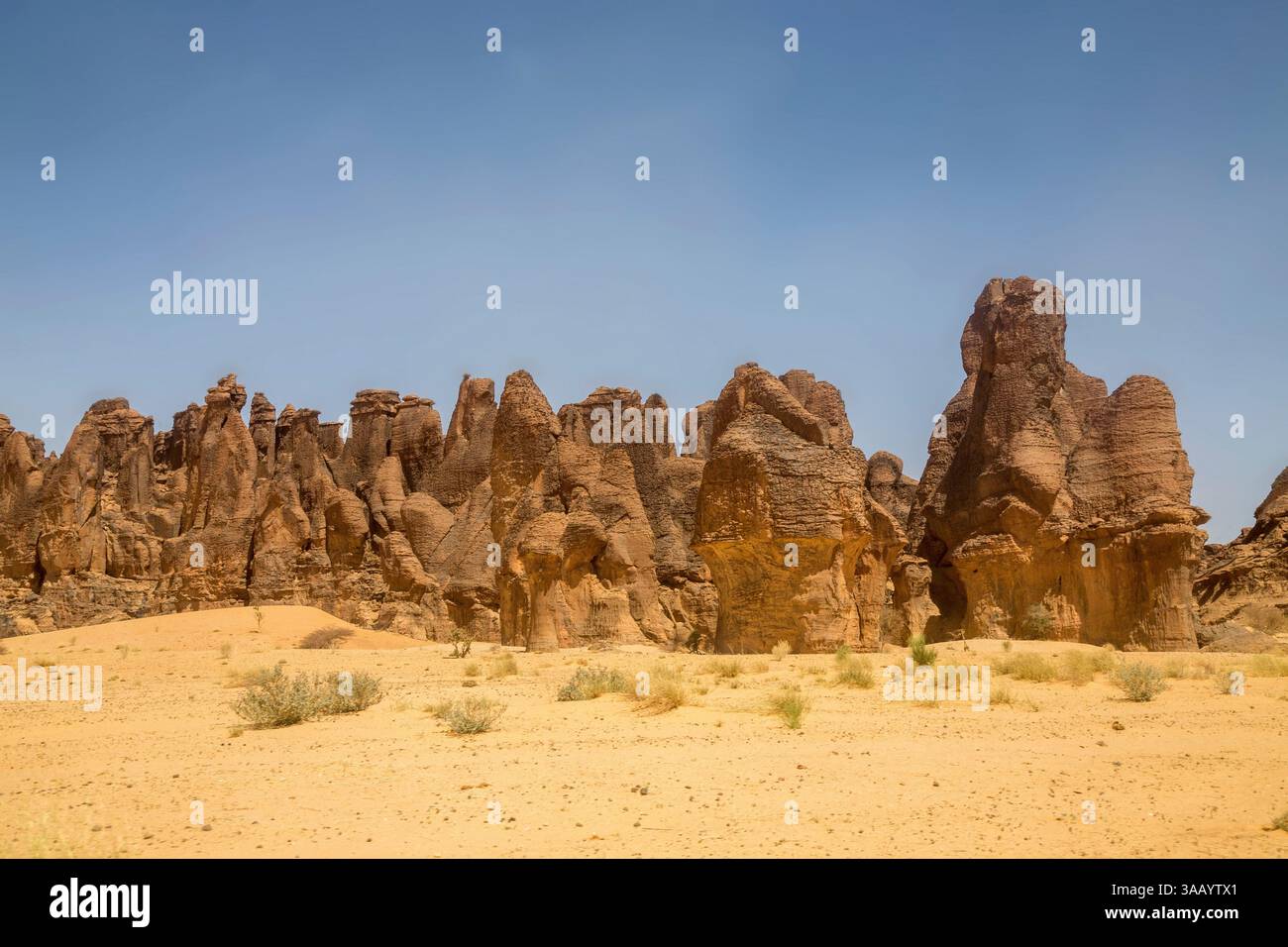 Chad, south of the Sahara desert, Ennedi massif classified as UNESCO ...