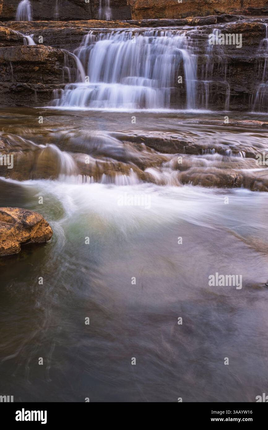 Laos, Salavan province, Bolaven Plateau, Tad Hang waterfall Stock Photo ...