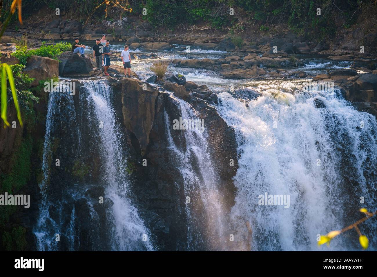 Laos, Salavan province, Bolaven Plateau, Tad Lo waterfall Stock Photo ...