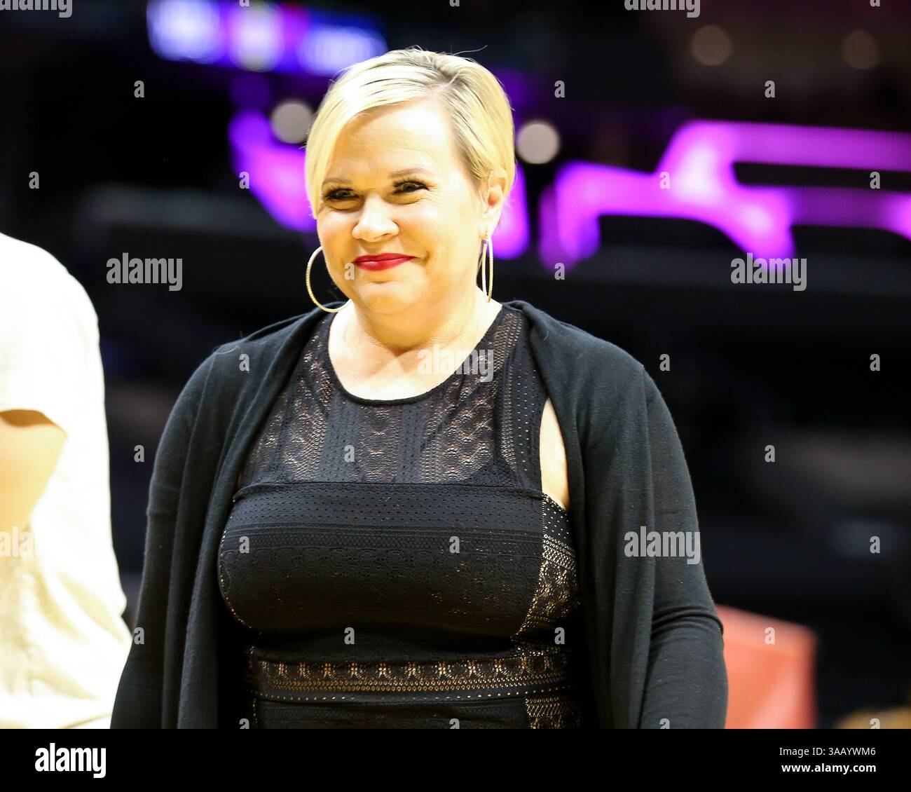 ESPN Reporter Holly Rowe at WNBA Seattle Storm vs Los Angeles Sparks ...