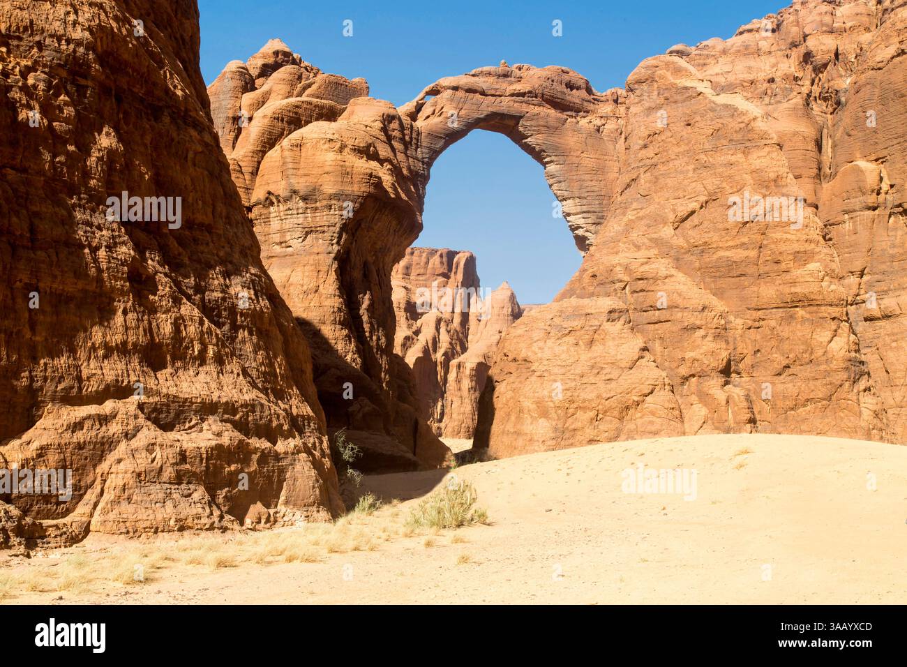 Chad, south of the Sahara desert, Ennedi massif classified as UNESCO ...