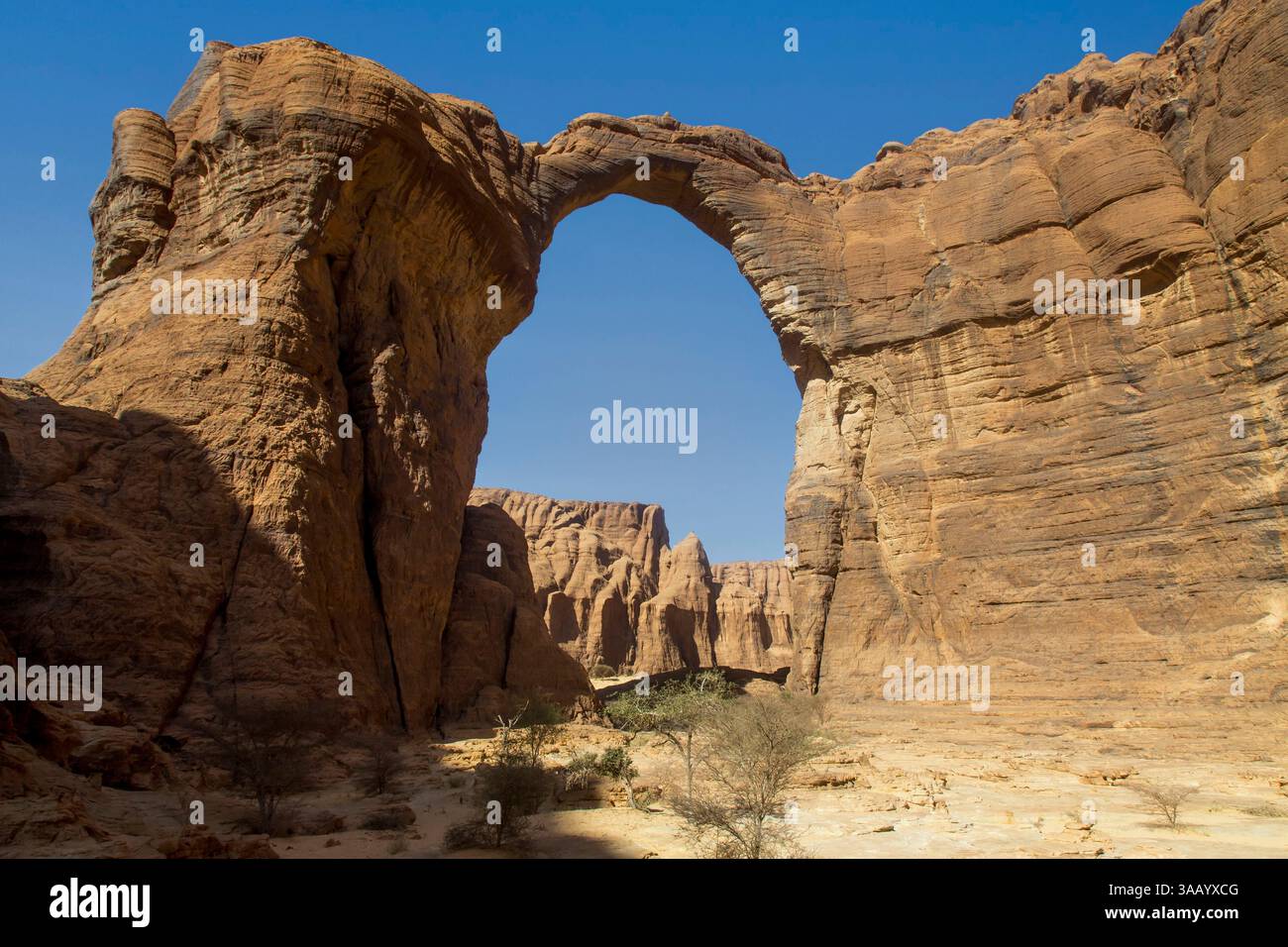 Chad, south of the Sahara desert, Ennedi massif classified as UNESCO ...