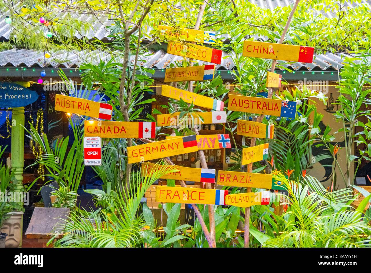 Sri Lanka, Central Province, Sigiriya, World Countries Sign Stock Photo ...