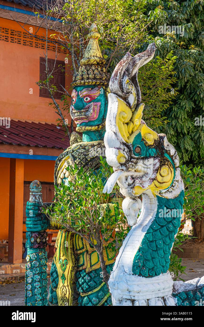 Laos, Khammouane province, Thakhek, Wat Nabo Si Pattanaram Buddhist ...