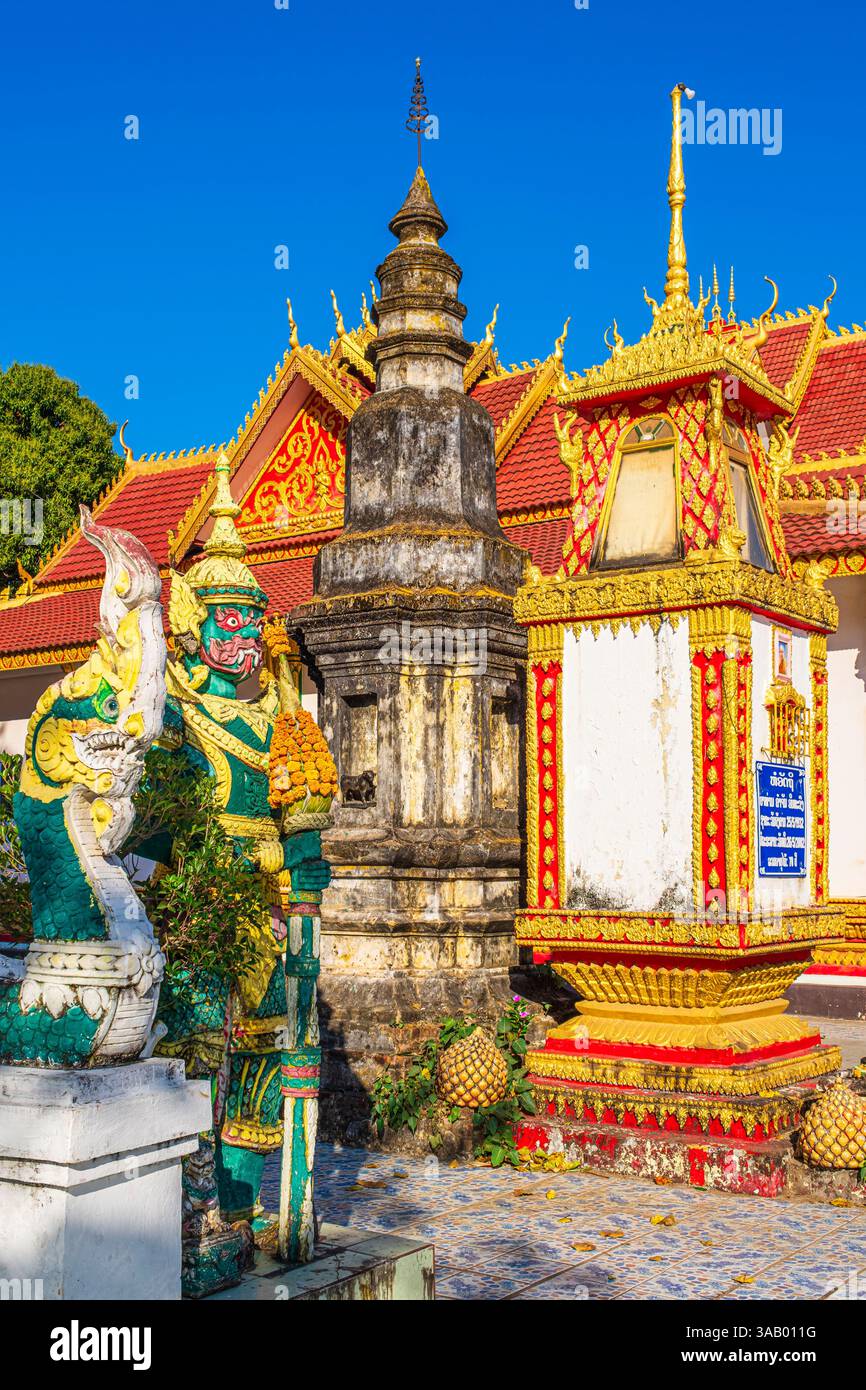 Laos, Khammouane province, Thakhek, Wat Nabo Si Pattanaram Buddhist ...