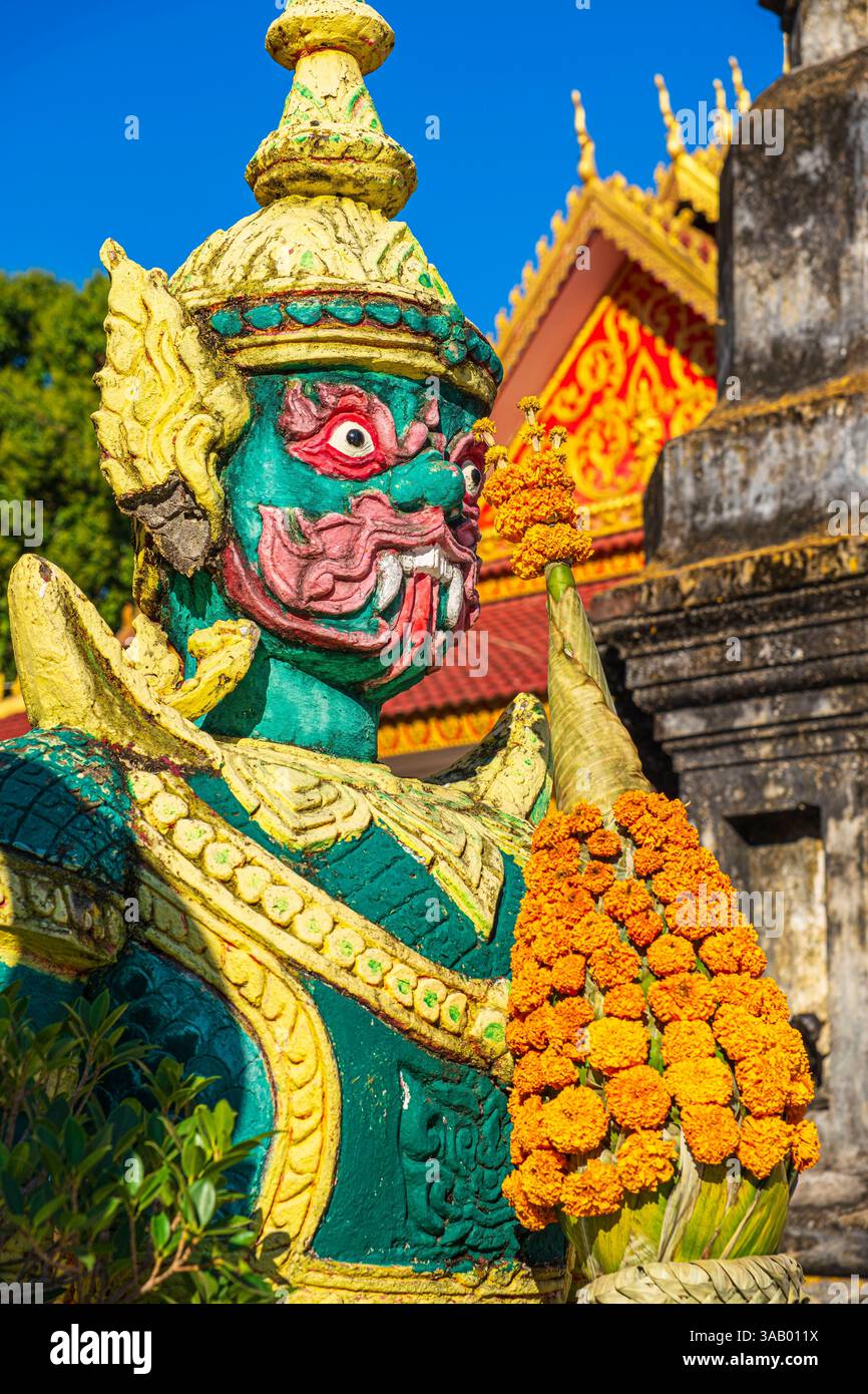 Laos, Khammouane province, Thakhek, Wat Nabo Si Pattanaram Buddhist ...