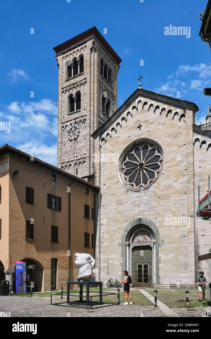 Italy, Lombardy, Lake Como, Como, San Fedele Basilica Stock Photo - Alamy