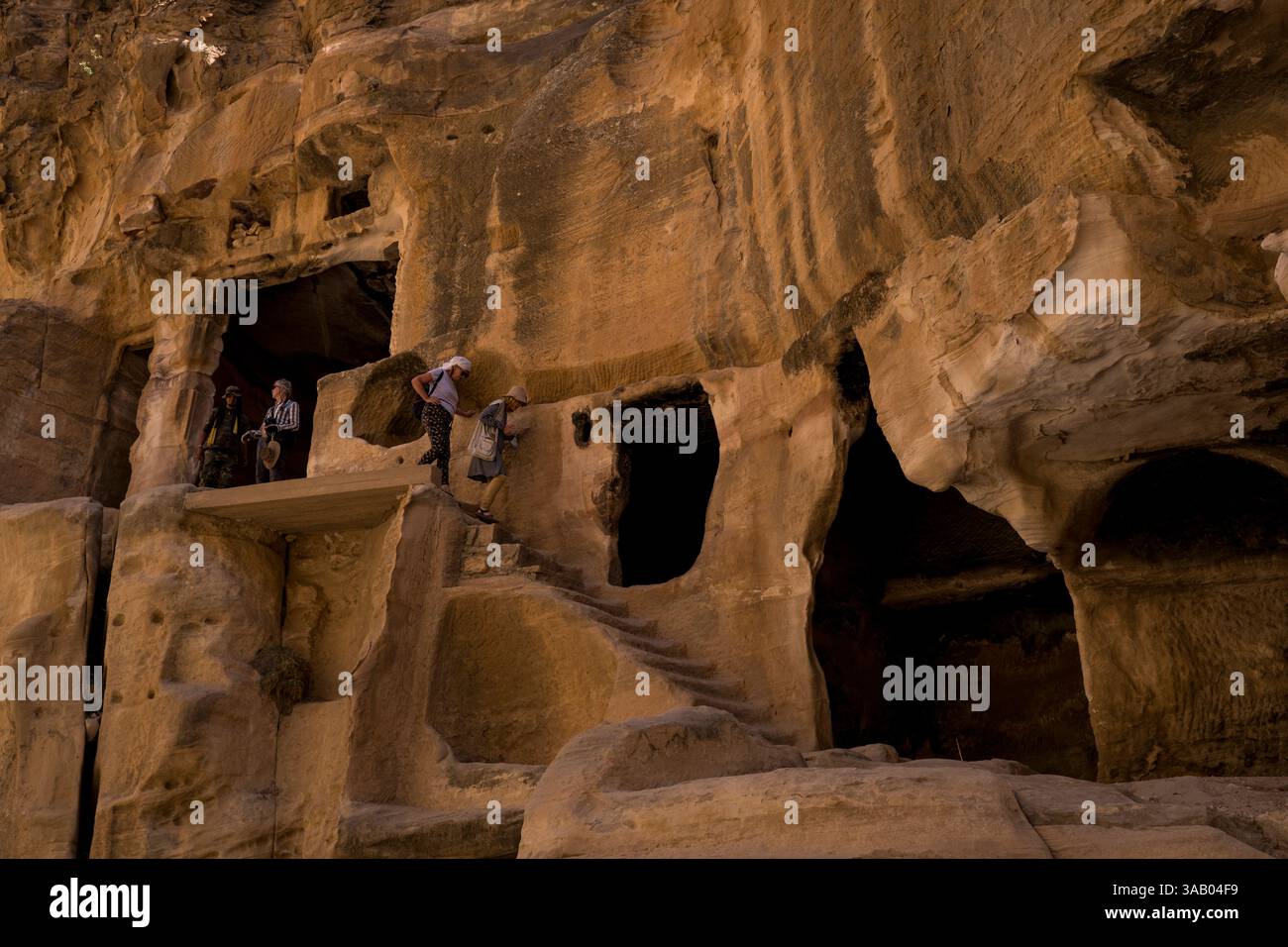 WADI MUSA, JORDAN - 10 SEPTEMBER 2021: Little Petra caves houses ...
