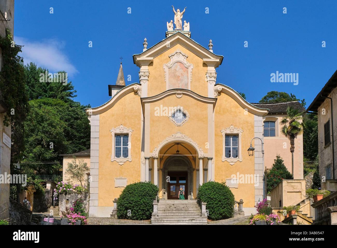 Italy, Piedmont, Lake Orta, Orta San Giulio, the Santa Maria Assunta ...