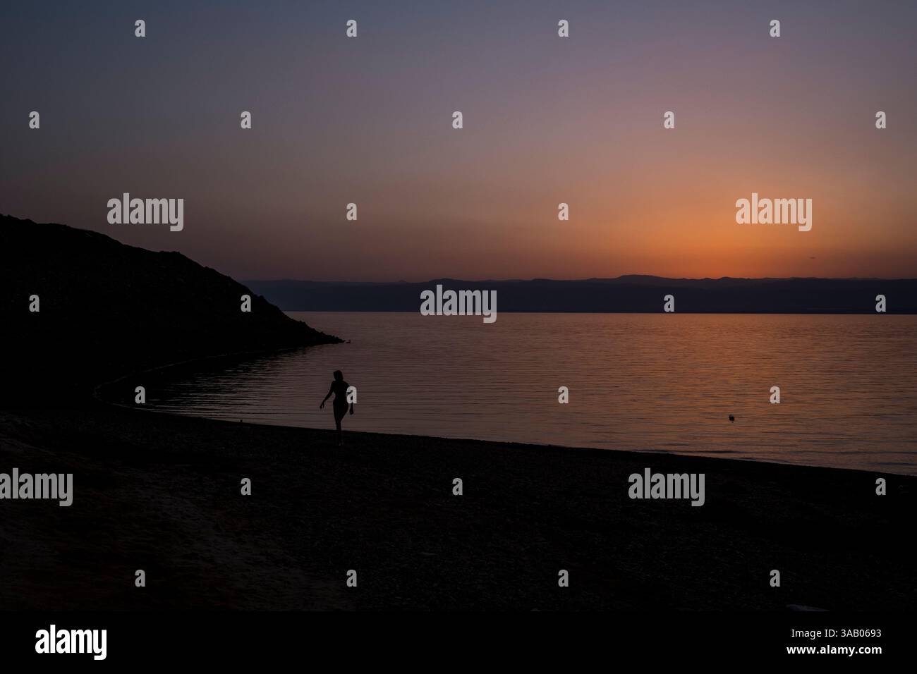 SWEIMEH, JORDAN - 10 SEPTEMBER 2021: Israel and the Dead Sea from the ...
