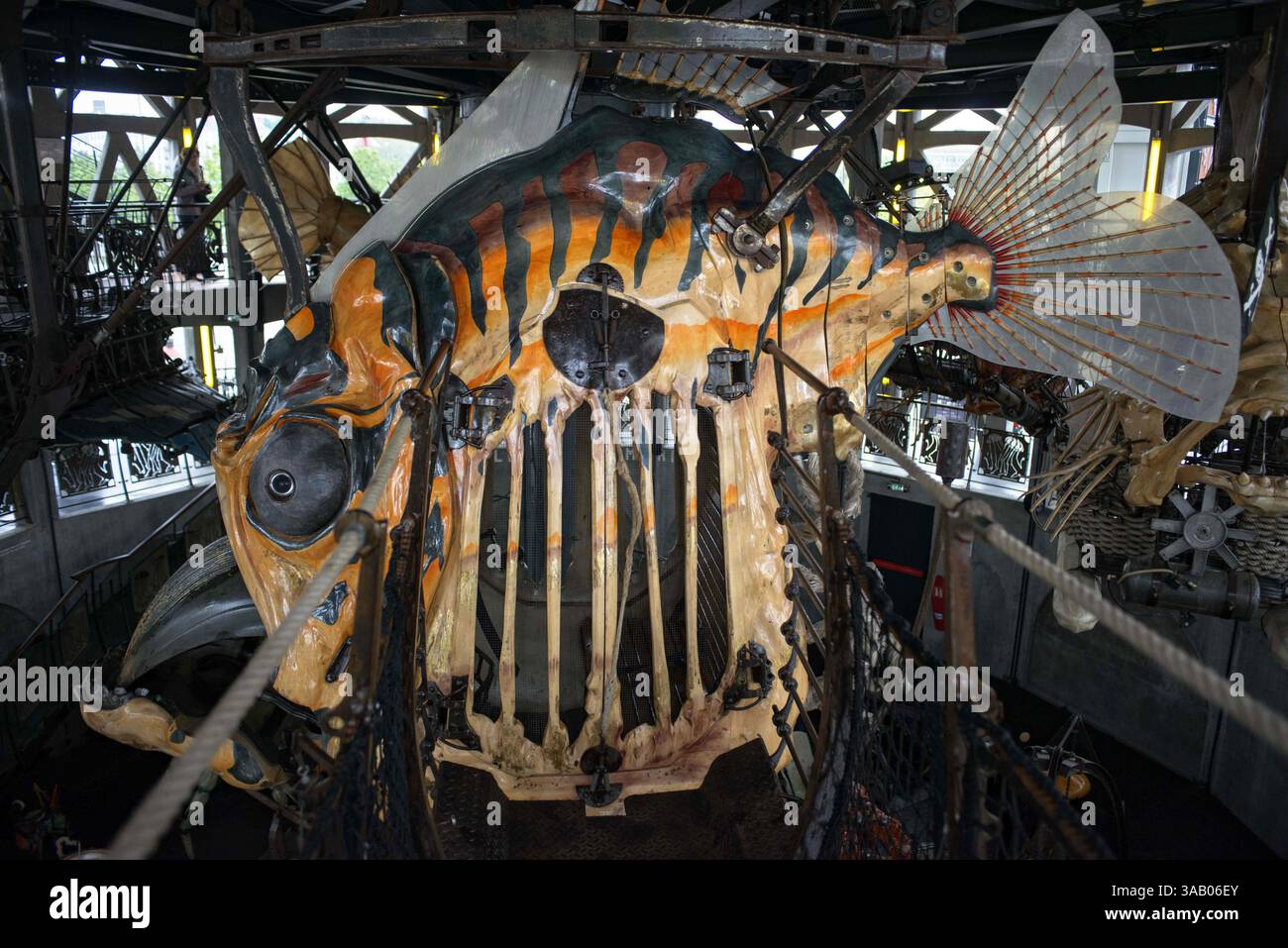 June 2, 2016 - Nantes, Brittany, France - Carousel roundabout inspired ...