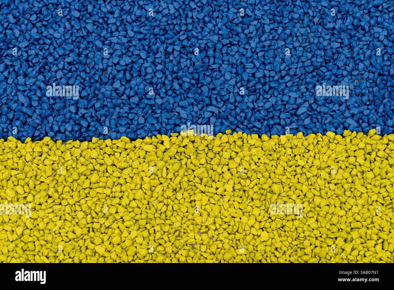 Ukrainian flag out of colored stones at Independence Square Maidan ...