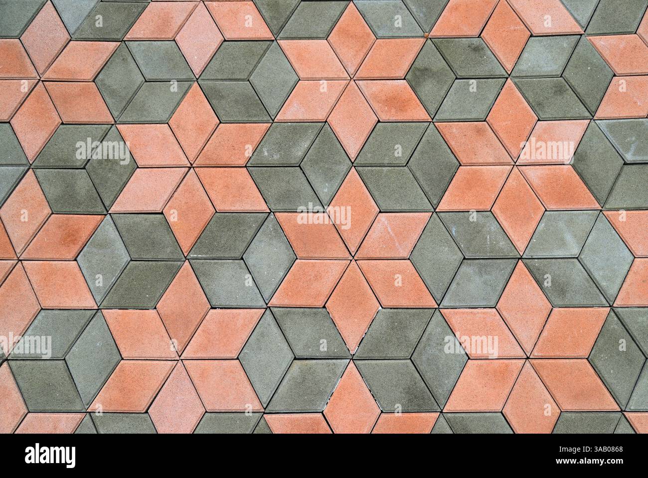 Sidewalk, footpath, path made of beautiful modern paving slabs ...