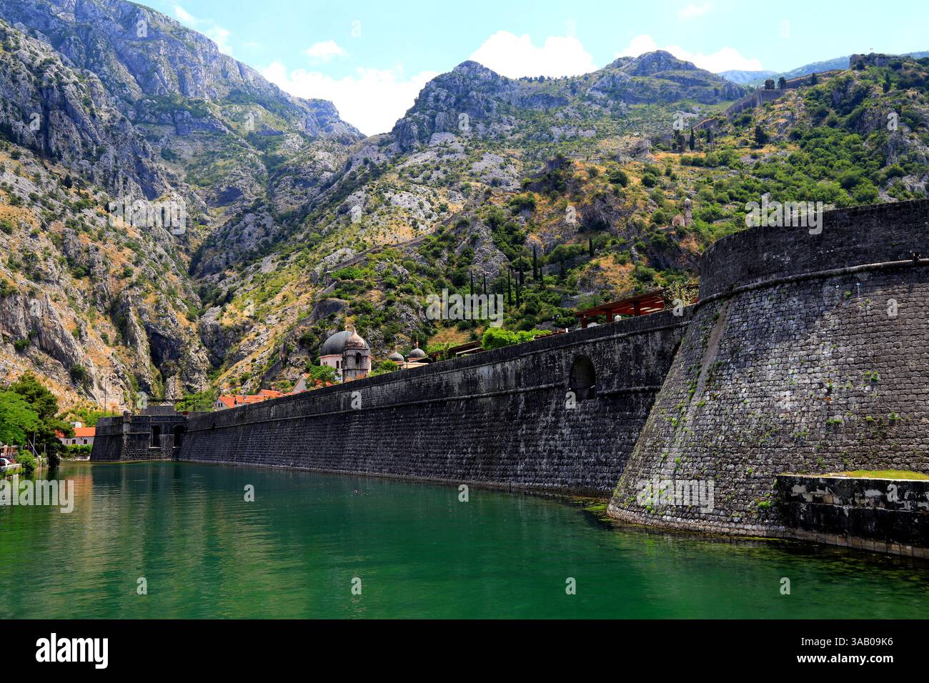Old medieval fortifications of Kotor, Montenegro - city walls, towers ...