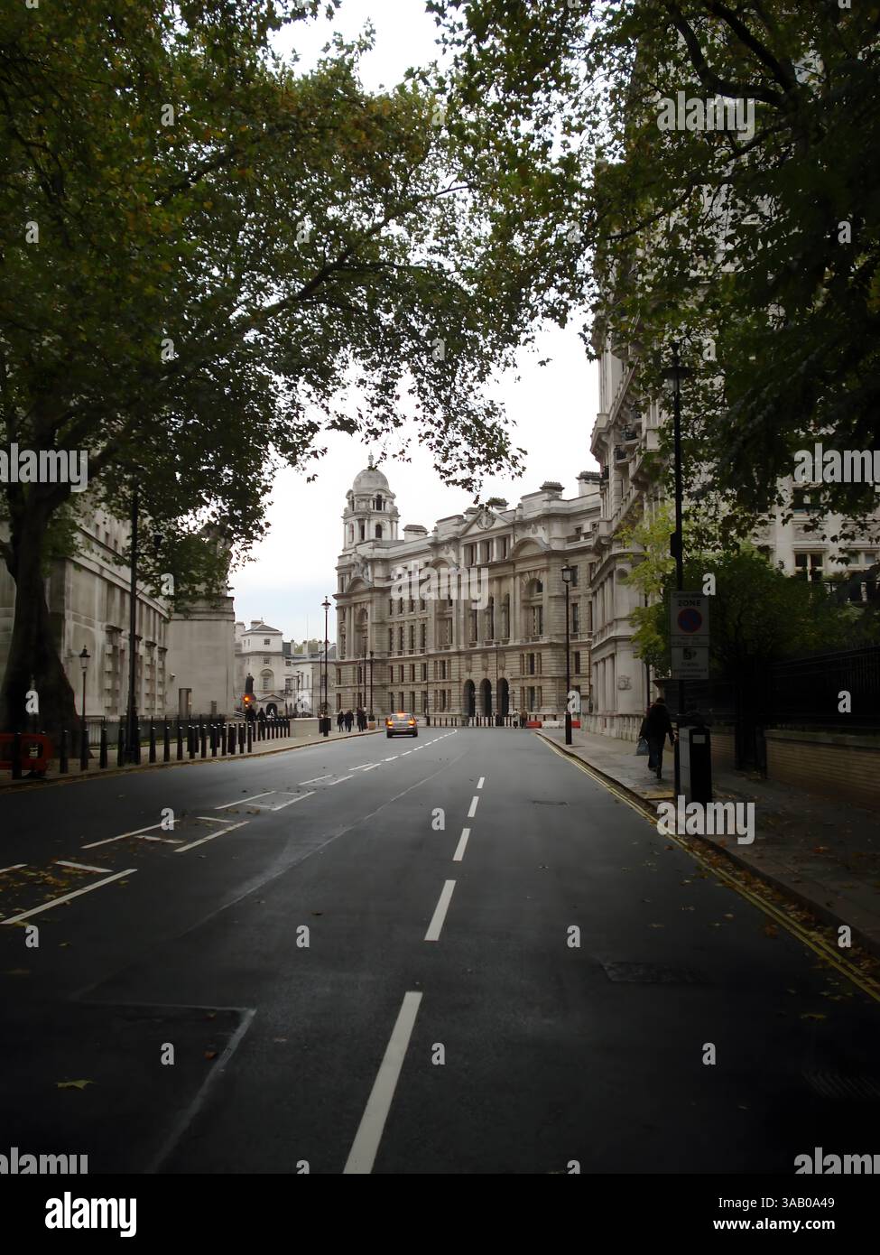 A quiet street scene in London, featuring elegant architecture and ...