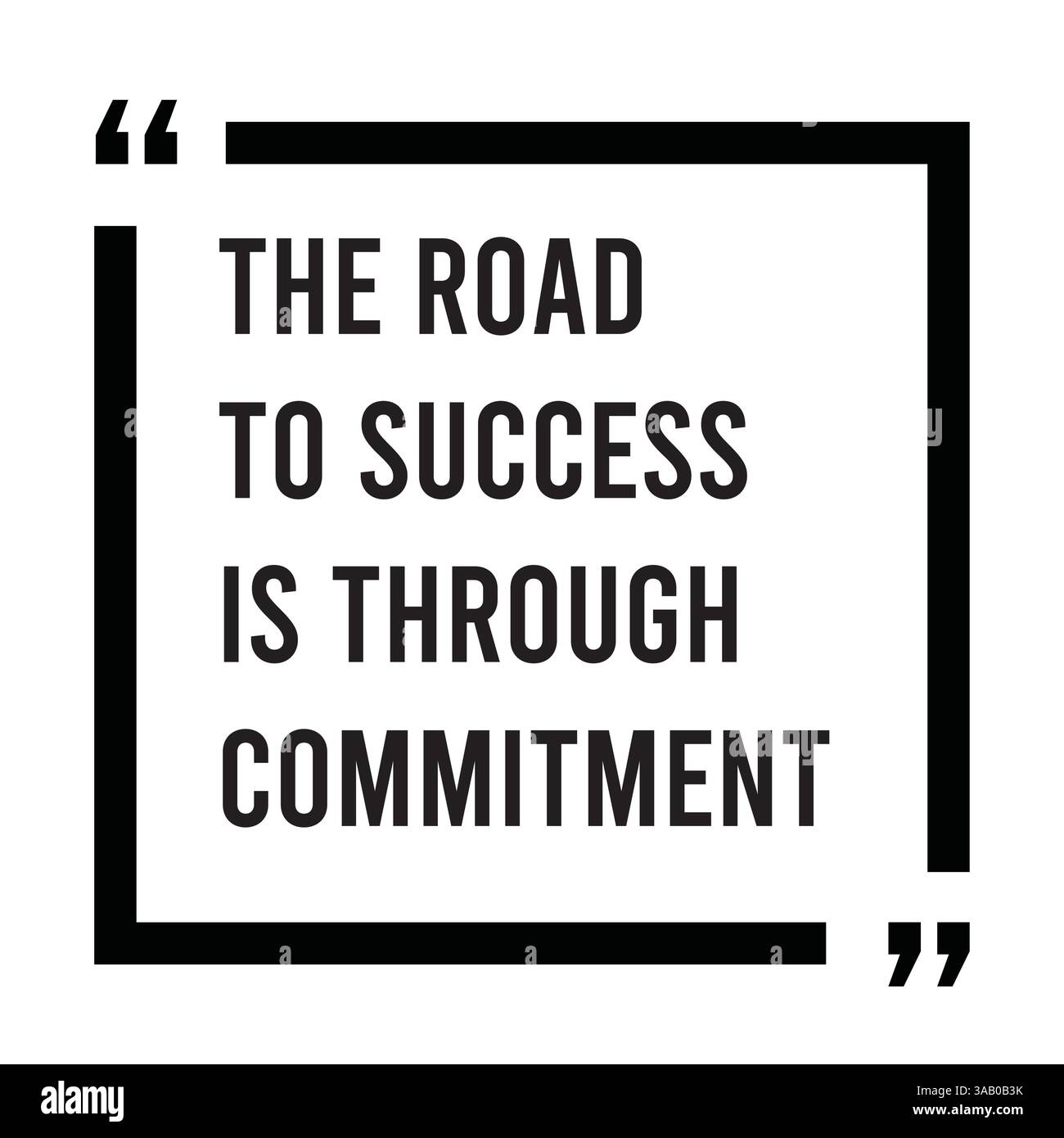 The road to success is through commitment inspirational design quote ...