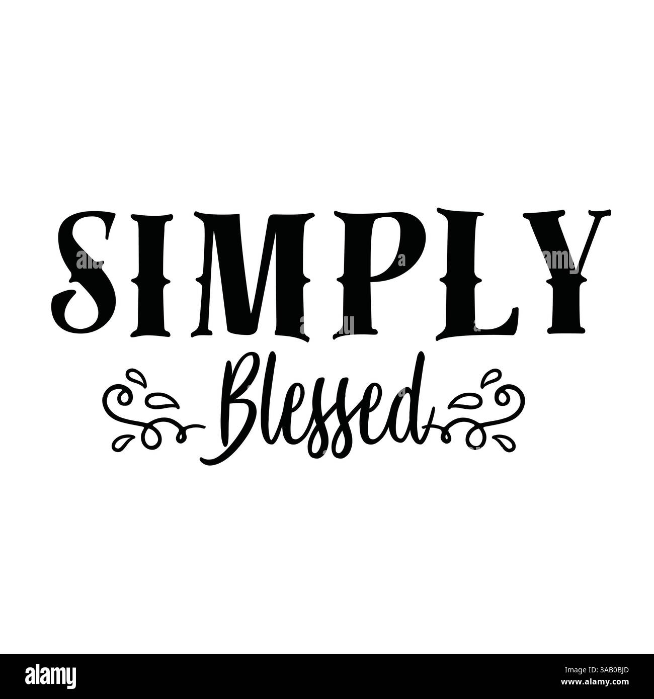 Simply blessed inspirational design quote, motivational quotes ...