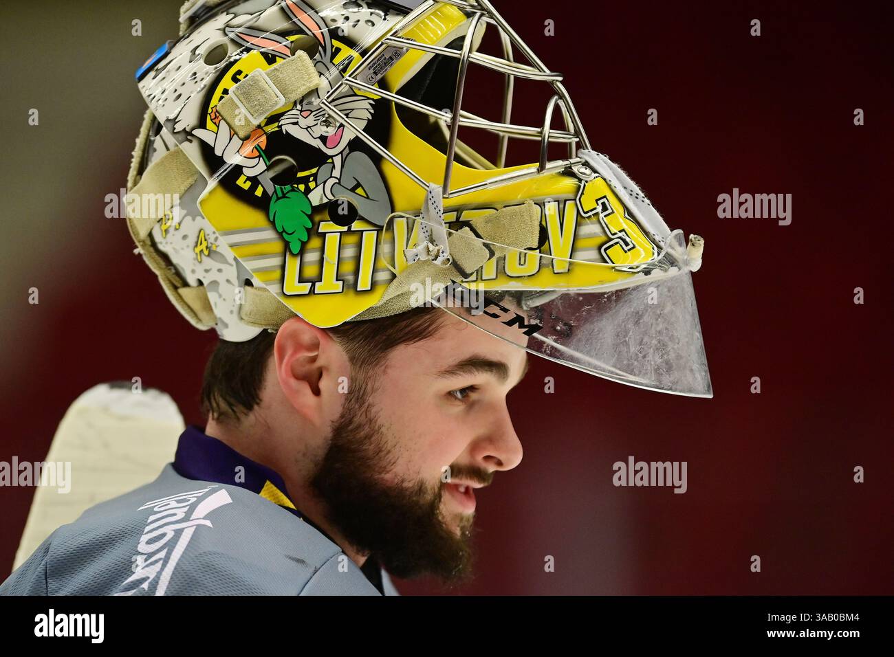 Karlovy Vary, Czech Republic. 01st Apr, 2025. Goalkeeper Simon Zajicek ...