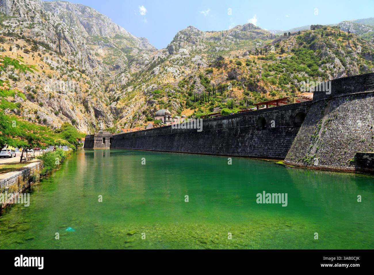 Old medieval fortifications of Kotor, Montenegro - city walls, towers ...